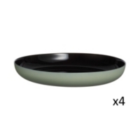 4 assiettes 25cm Vicky Vert Sauge - Luminarc au meilleur prix | E.Leclerc