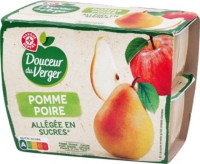 Coupelles allégées en sucres pomme poire - 4 x 100 g - DOUCEUR DU ...