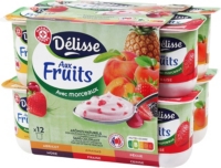 Yaourt aux fruits avec morceaux - 12 x 125 g - DELISSE au meilleur prix ...