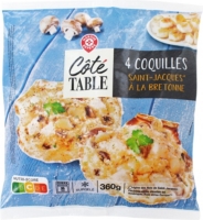 coquilles Saint-Jacques à la crème fraîche - 4 x 90 g - COTE TABLE au ...