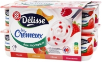 Yaourts crémeux panachés aux fruits avec morceaux - 16 x 125 g - DELISSE au meilleur prix | E ...