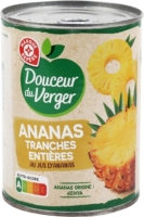 Ananas tranches entières au jus d'ananas - 340 g - DOUCEUR DU VERGER au ...