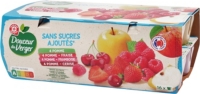 Coupelles sans sucres ajoutés fruits rouges - 16 x 100 g - DOUCEUR DU ...