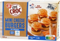 Mini Burgers Surgelés 10 Portions - 155 g - COTE CROC au meilleur prix ...