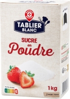 Sucre blanc en poudre bec verseur - 1 kg - TABLIER BLANC au meilleur ...