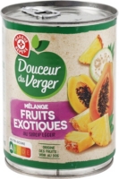 Mélange de fruits exotiques au sirop léger - 340 g - DOUCEUR DU VERGER ...