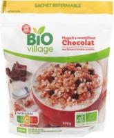 Muesli croustillant au chocolat bio - 500 g - BIO VILLAGE au meilleur ...