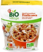 Muesli croustillant aux fruits secs - 500 g - BIO VILLAGE au meilleur ...