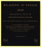 Blason D'Issan, 2020 - Margaux AOP - Rouge - 75 cl au meilleur prix | E ...