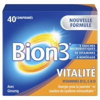 Bion 3 vitalite 40 comprimés au meilleur prix | E.Leclerc