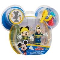 Mickey Blister 2 Figurines Articulées 7,5 Cm Avec Accessoires - Pompier ...