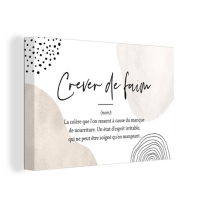 Tableau sur toile Proverbes - Citations - Crever de faim - Dictionnaire ...