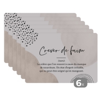 Set de table Proverbes - Citations - Crever de faim - Dictionnaire ...
