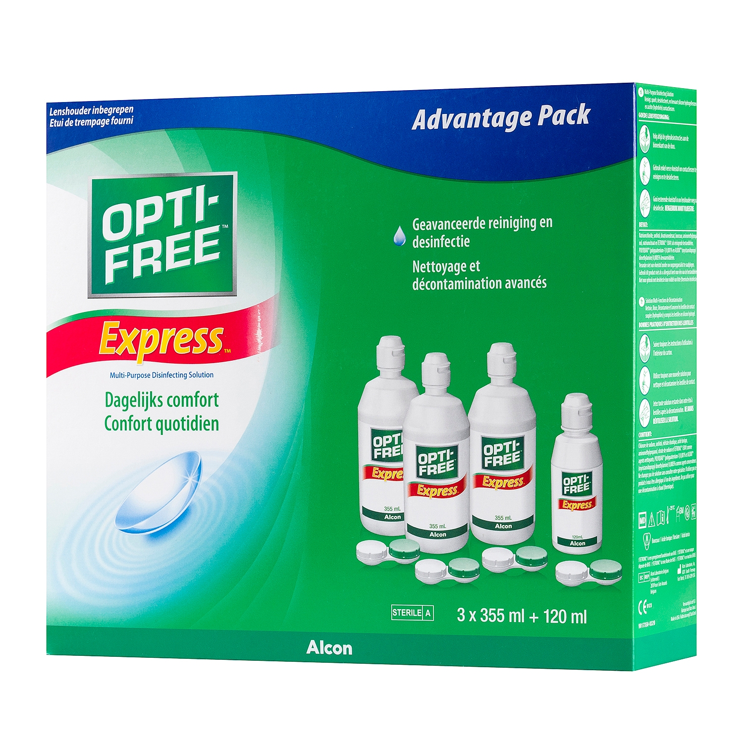 Opti Free Express 3x355ml : Produit pour lentilles à prix Leclerc ...